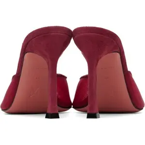 Amina Muaddi Alexa 95 Mesh High-heeled Sandals - Ruby Red