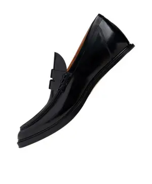 MAISON MARGIELA Heel-less Leather Loafers - Black