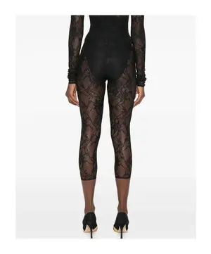 Andamane Loli Lace-panelled Cropped Trousers