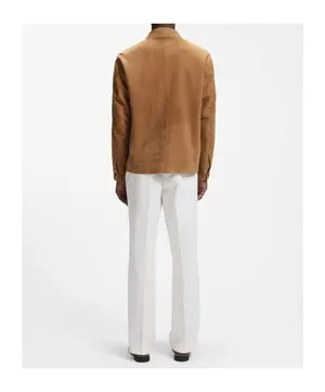 Hugo Boss Suede Button-up Leather Jacket