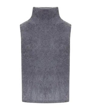LISA YANG Turtleneck Vest Sweater