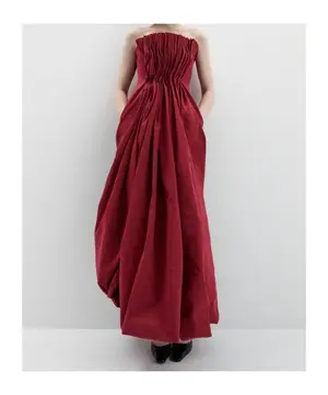 Magda Butrym Pleated Corset Bubble Midi Dress