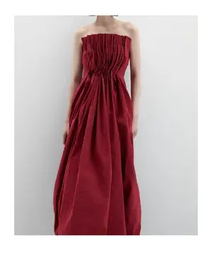 Magda Butrym Pleated Corset Bubble Midi Dress