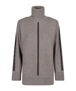 P.a.r.o.s.h Liller Turtle Neck Long Sleeve Sweater - Gray