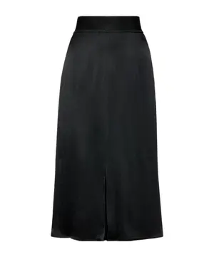 MAISON MARGIELA Washed Silk Satin Midi Skirt - Black
