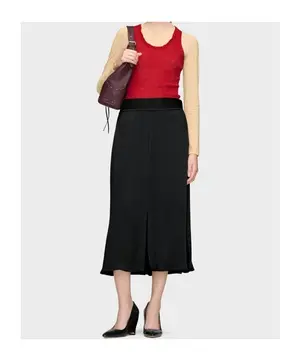 MAISON MARGIELA Washed Silk Satin Midi Skirt