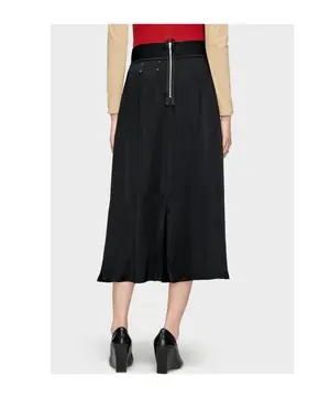 MAISON MARGIELA Washed Silk Satin Midi Skirt