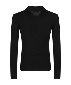 P.a.r.o.s.h Ribbed-knit Polo Top