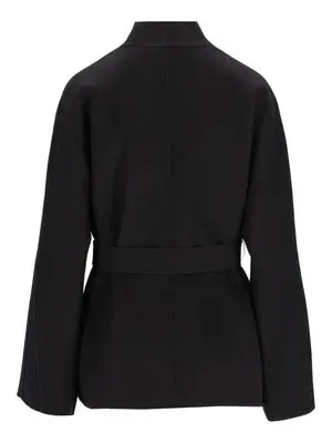Max Mara Wool Belted Coat - Black