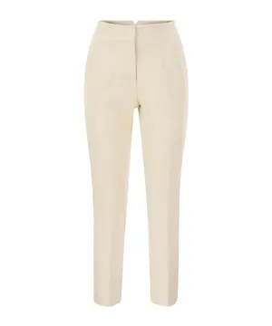 Peserico Slim-fit Stretch Trousers - Nude