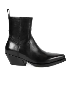 ANN DEMEULEMEESTER Imme Pointed-toe Ankle Boots - Black