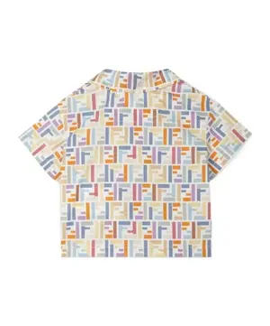 Fendi Cotton Poplin Ff Logo Shirt - Multi-color