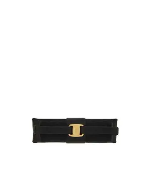 FERRAGAMO Mini Ribbon Hair Clip - Black