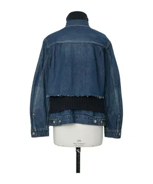 Sacai Denim X Wool Knit Jacket
