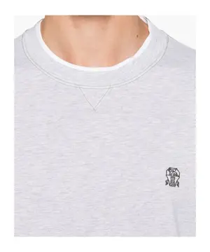 Brunello Cucinelli Logo-embroidered Crew-neck T-shirt