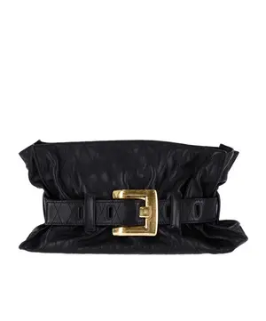 Balmain Belted Shoulder Bag - Black