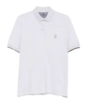 Brunello Cucinelli Short-sleeved Polo Shirt - White