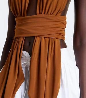 Christopher Esber Scarf Halterneck Jersey Top