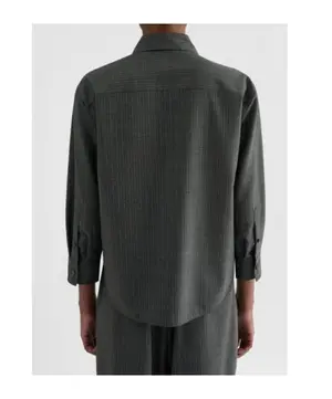 JIL SANDER Pinstripe-pattern Cropped Shirt