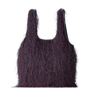 Dries Van Noten Ruffled Small Top Handle Bag
