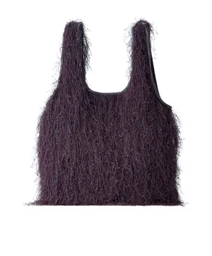Dries Van Noten Ruffled Small Top Handle Bag