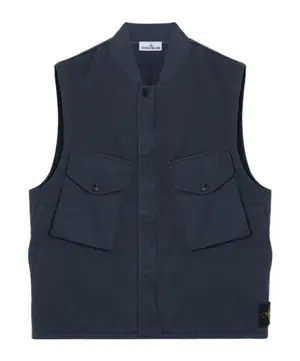 Stone Island Utility Vest With Anti-drop - Navy