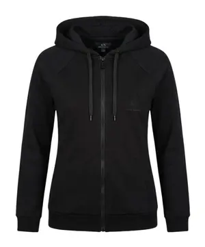 Armani Exchange Rhinestone-embellished Zip-up Hoodie - Black