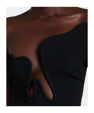 Christopher Esber Salacia Ribbed-knit Jersey Top
