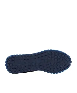 Emporio Armani Ripstop And Mesh Sneakers With Textured Rubber Sole
