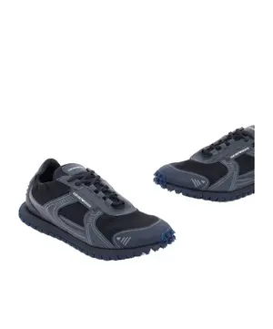 Emporio Armani Ripstop And Mesh Sneakers With Textured Rubber Sole