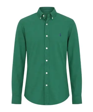 Polo Ralph Lauren Slim-fit Garment-dyed Shirt Green
