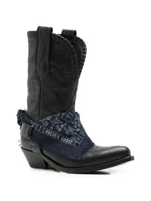 GOLDEN GOOSE Wish Star Scarf Detailed Ankle Boots