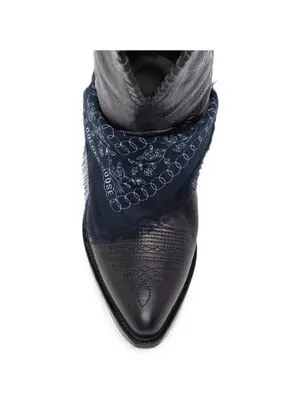 GOLDEN GOOSE Wish Star Scarf Detailed Ankle Boots