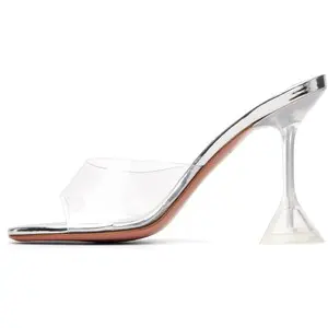 Amina Muaddi Lupita 95 Square Toe High-heeled Sandals
