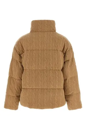 Polo Ralph Lauren Cable Wool-cashmere Puffer Jacket - Light Brown