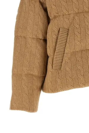 Polo Ralph Lauren Cable Wool-cashmere Puffer Jacket - Light Brown