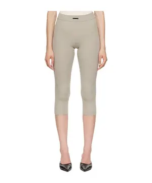 Fear Of God Ribbed Knit Cropped Leggings - Light Brown