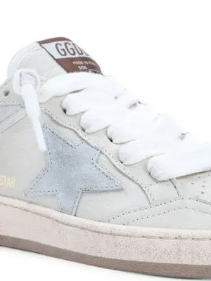GOLDEN GOOSE Ballstar Low-top Sneakers - Cream/gray