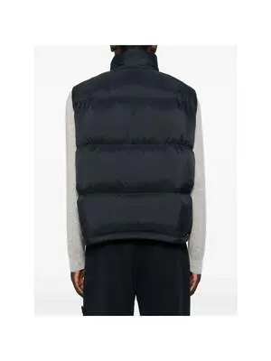 Stone Island Sleeveless High Neck Zipped Down Vest - Blue