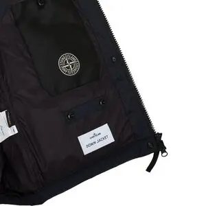 Stone Island Sleeveless High Neck Zipped Down Vest - Blue