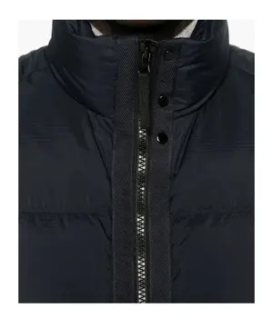 Stone Island Sleeveless High Neck Zipped Down Vest - Blue