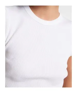 AGOLDE Edison Ribbed-knit T-shirt