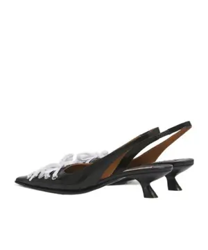 Marni Lace-up Slingback High-heeled Pumps - Black