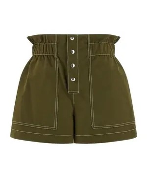 Marni Gabardine Contrast Stitched Shorts