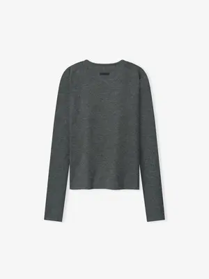 Fear Of God Long Sleeve Knit Crewneck With Back Logo Patch