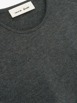 Fear Of God Long Sleeve Knit Crewneck With Back Logo Patch