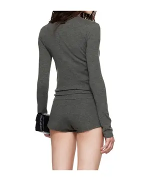 Fear Of God Long Sleeve Knit Crewneck With Back Logo Patch