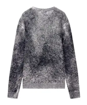 Emporio Armani Ribbed Jumper With Mélange Effect
