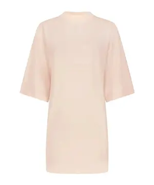 Loulou De Saison Ayaz Lds Crew Neck Mini Dress - Nude