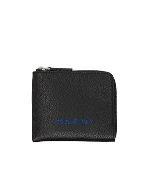 Marni Logo-embroidered Zip-around Wallet